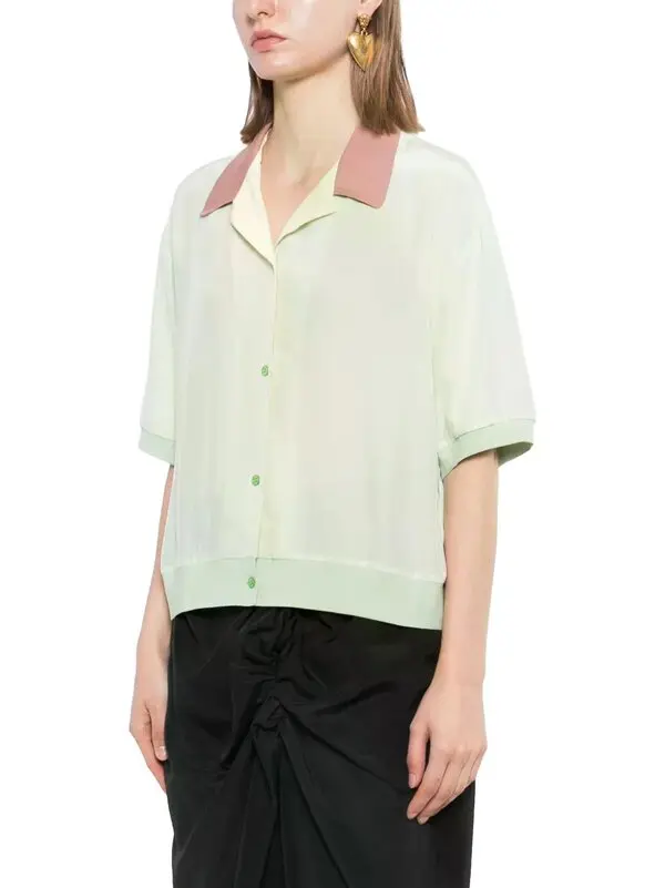 Versace Silk Short-sleeve Shirt - Green