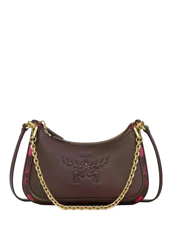 Mcm Aren Duo Maxi Visetos Shoulder Bag - Brown