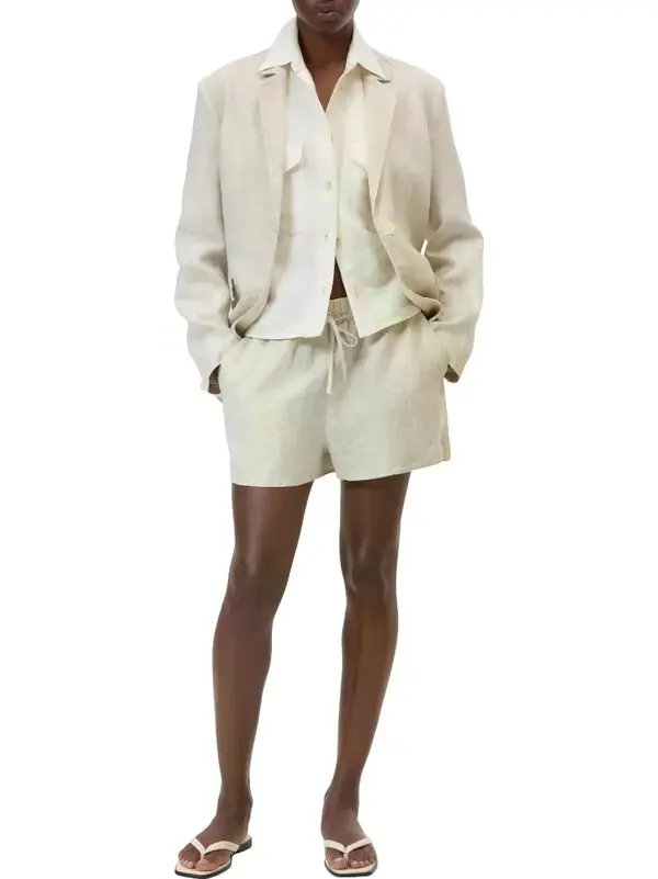 Closed Elasticated-waistband Shorts - Neutrals