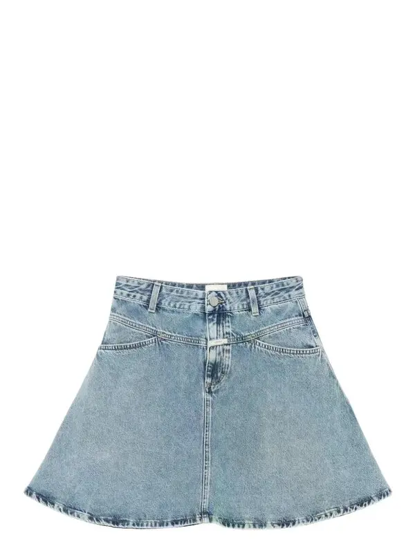 Closed Cotton A-line Denim Skirt - Blue