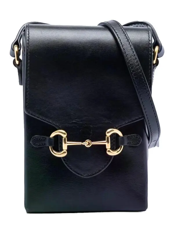 Gucci 1955 Mini Leather Horsebit Crossbody Bag - Black