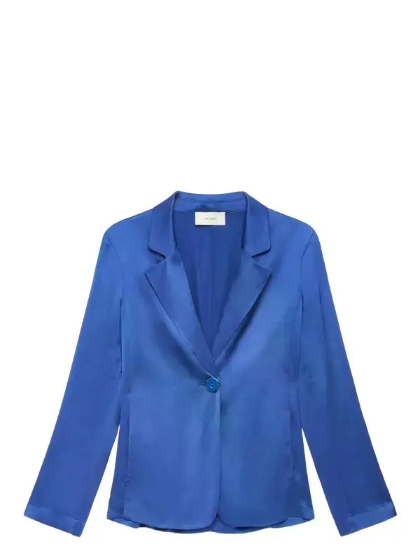 Malìparmi Single-button Satin Blazer - Blue