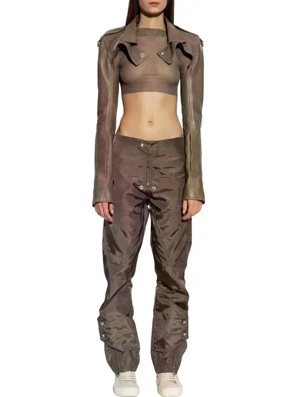 Rick Owens Press-stud-detail Trousers - Brown