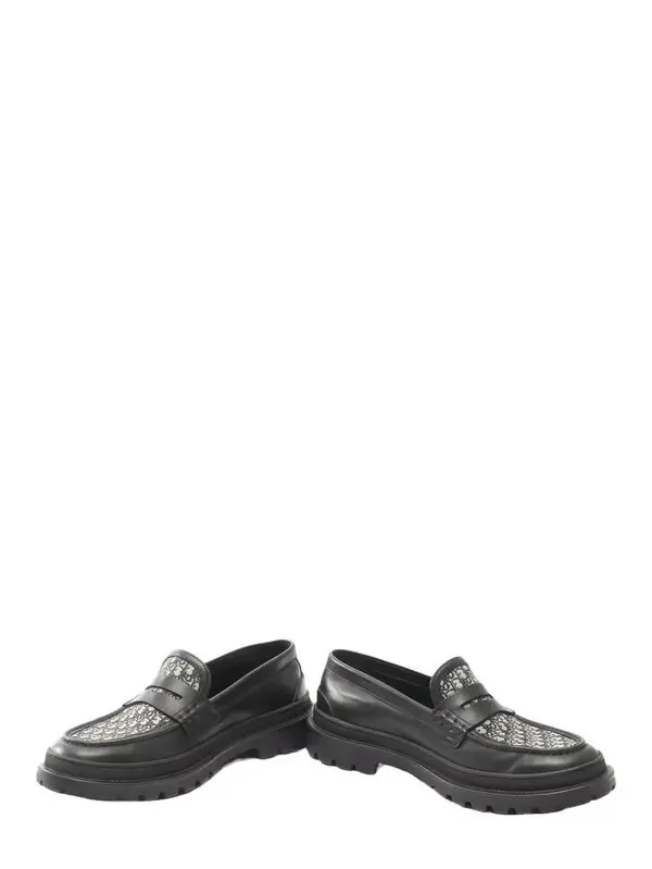 Dior Oblique Canvas Explorer Loafers - Black