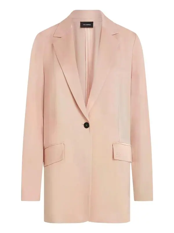Karl Lagerfeld Satin-blend Blazer - Pink