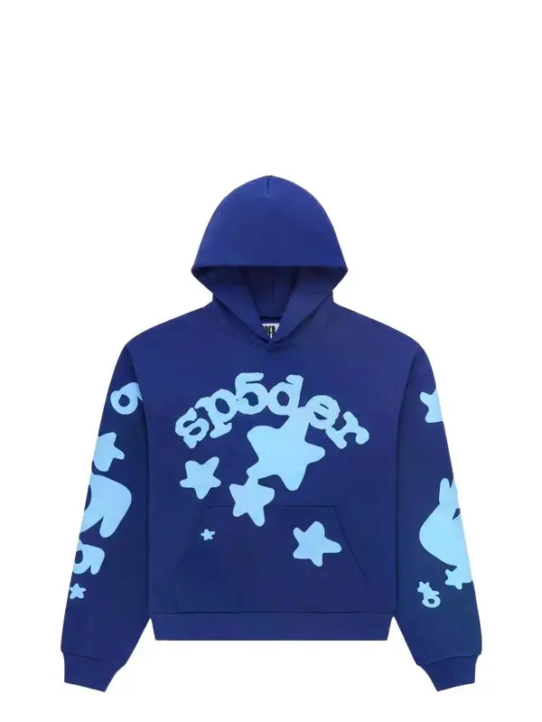 SP5DER Beluga Graphic-print Hoodie - Blue