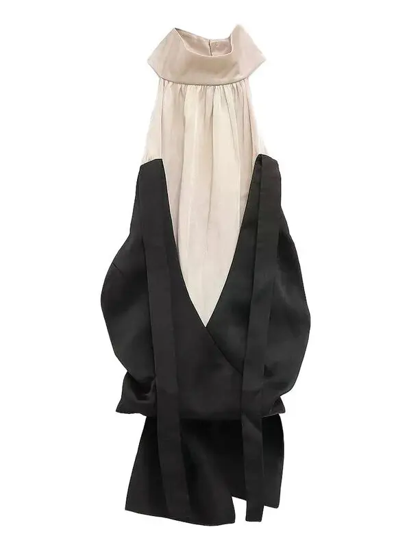 JULIE KEGELS Halterneck Open-back Top - Black