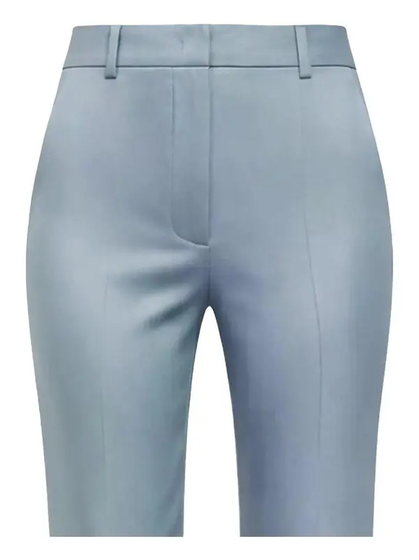 Patrizia Pepe Satin Slim-cut Trousers - Blue