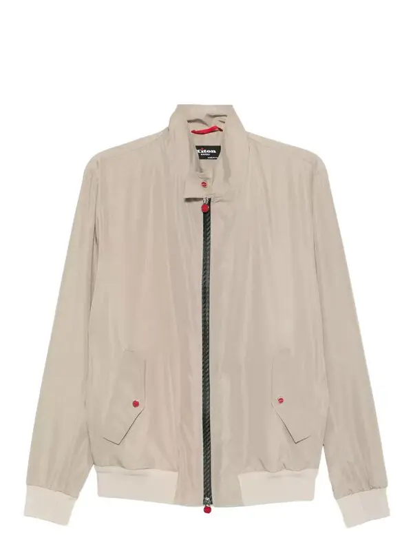 Kiton Zip-up Bomber Jacket - Neutrals
