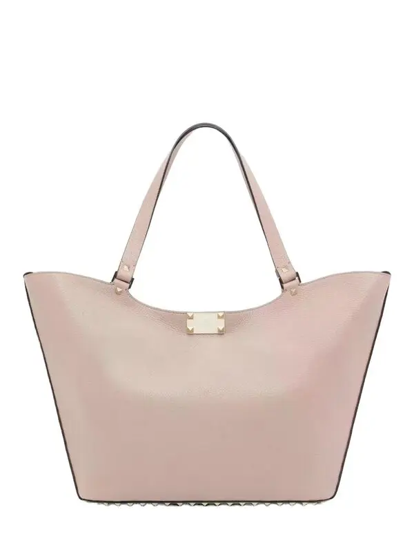Valentino Garavani Rockstud Grainy Calfskin Shopping Bag - Pink