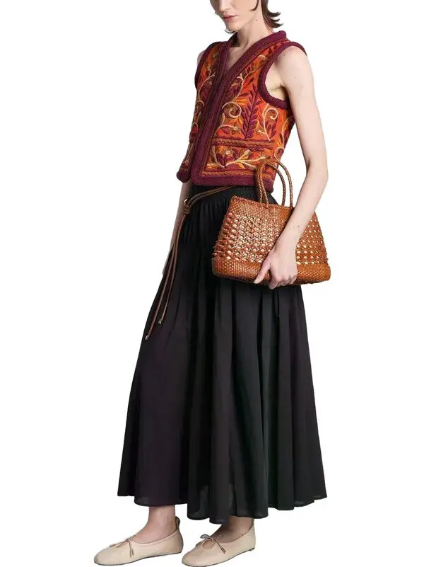 Antik Batik Smocked Tiered Maxi Skirt - Blue