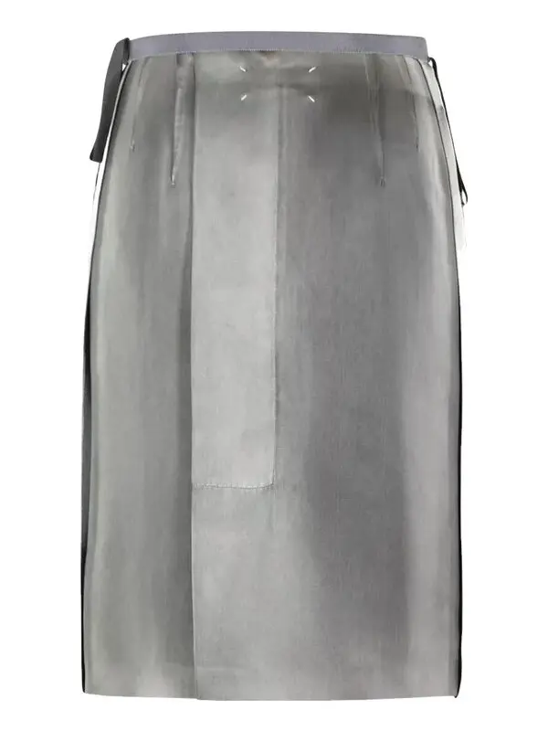 MAISON MARGIELA Satin Reverse Effect Skirt - Grey