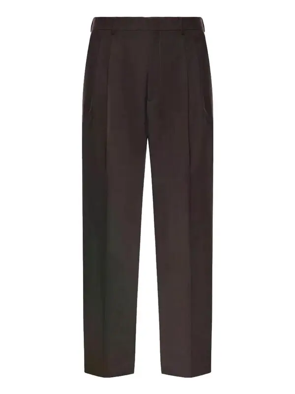 BE ABLE Pleated Straight-leg Trousers - Brown