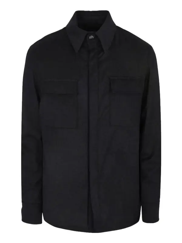 Luciano Barbera Flap-pocket Shirt Jacket - Grey