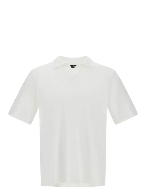 Herno Knitted Cotton Polo Shirt - White