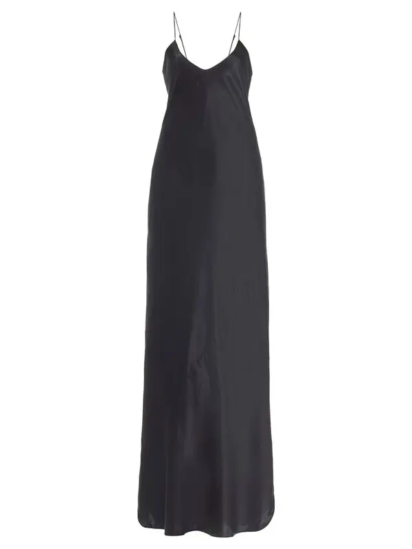 NILI LOTAN Cami Silk Gown - Black