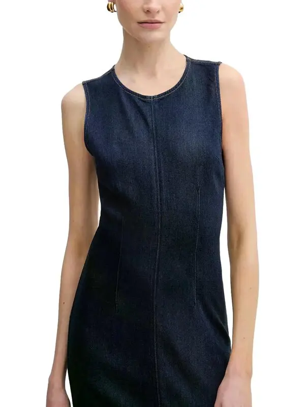 Guess Sleeveless Panelled Midi Dress - Blue