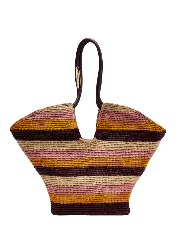 Zimmermann Goldentime Large Raffia Tote Bag - Multicoloured