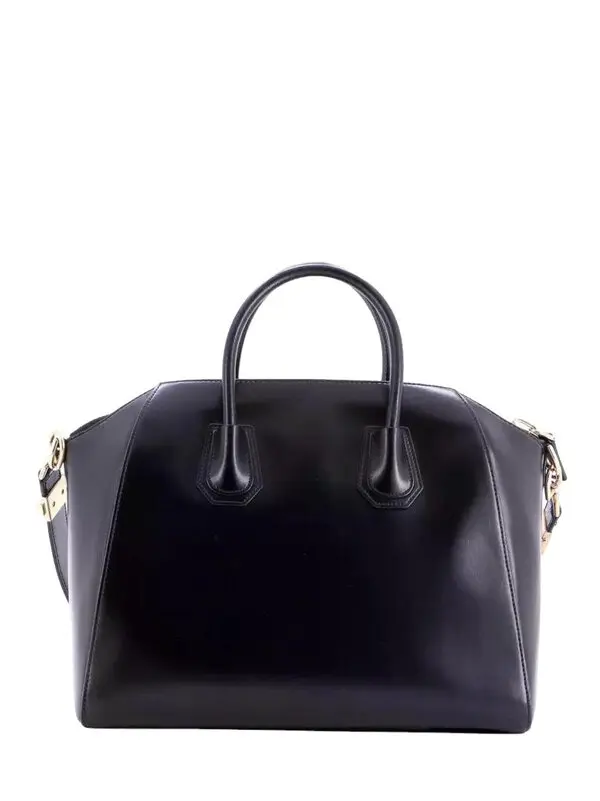 Givenchy Antigona Bag Glazed Leather Medium Satchel - Black