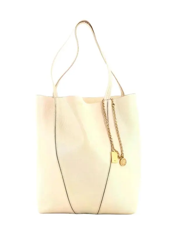 Chloé Spin Leather Medium Tote Bag - Neutrals