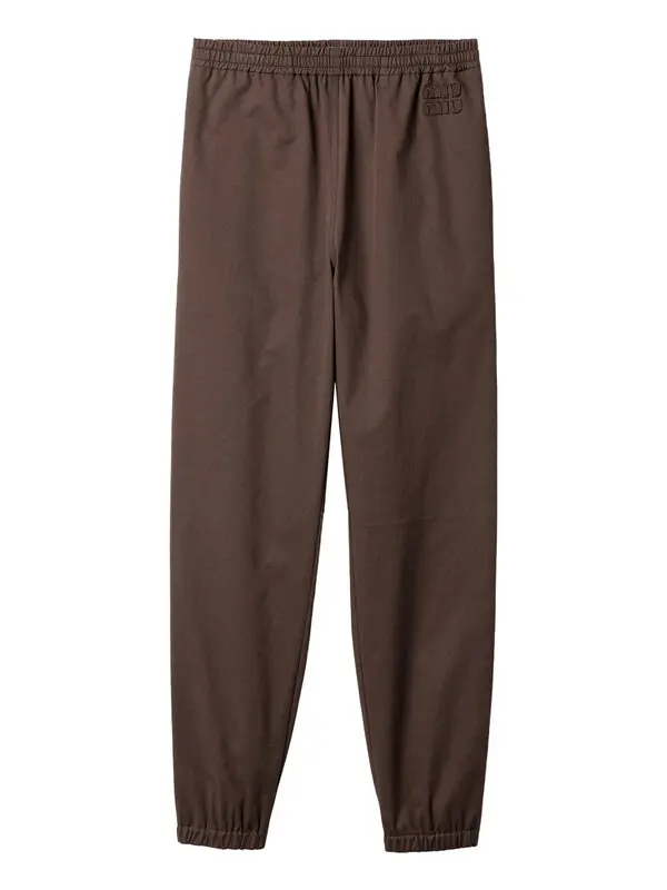 Miu Miu Cotton Logo Track Pants - Brown