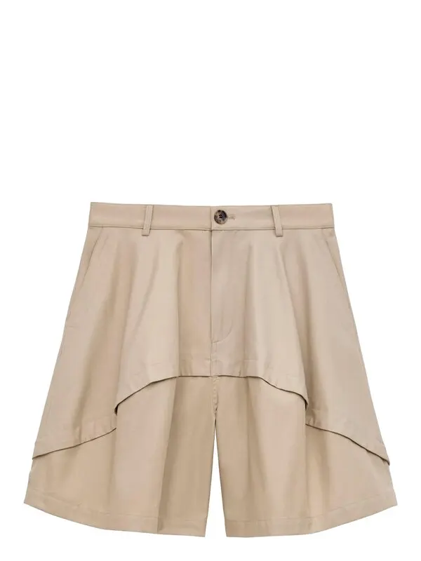 Loewe X Paula's Ibiza Cotton Panelled Shorts - Beige