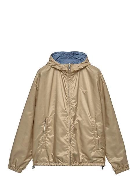 Prada Reversible Re-nylon Hooded Shell Jacket - Brown