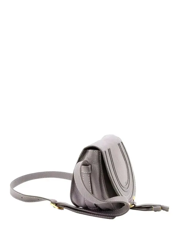 Chloé Marcie Mini Leather Crossbody Bag - Grey