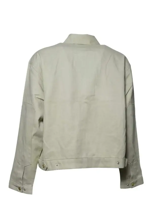 Dickies Logo Patch Zip-up Twill Jacket - Neutrals