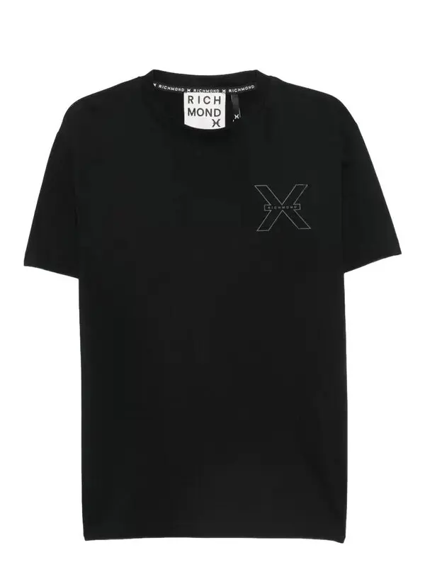 John Richmond Logo-print Crew-neck T-shirt - Black