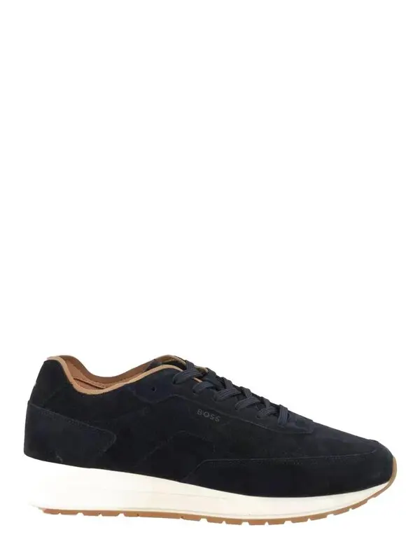 BOSS Perforated Suede Sneakers - Blue
