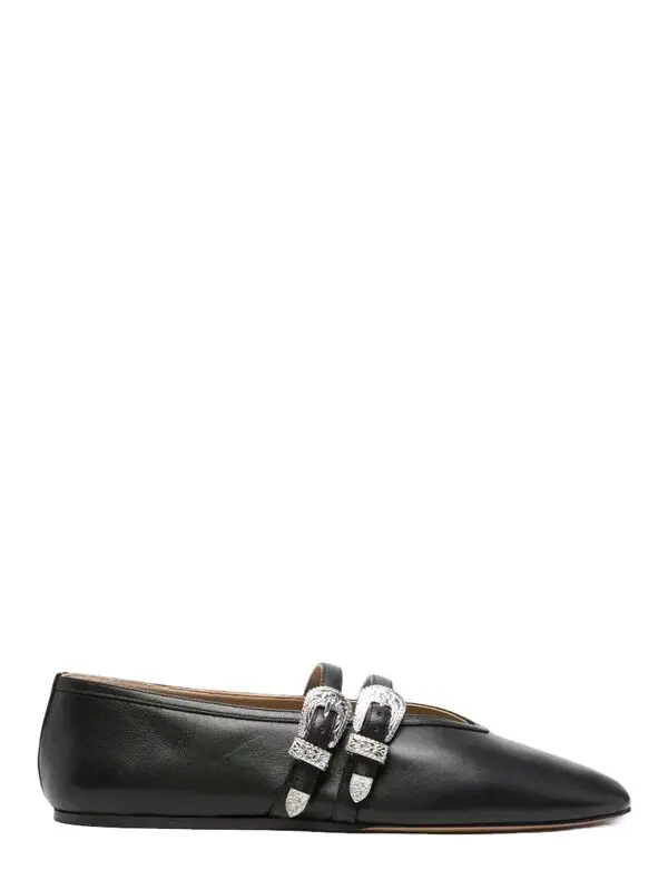 Le Monde Beryl Claudia Buckle-detail Ballet Flats - Black