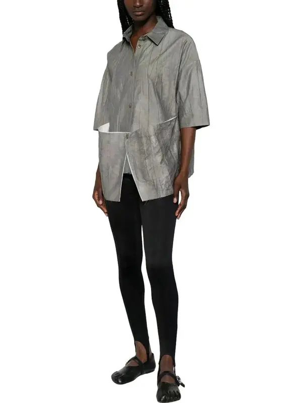 Soh Pleated Short-sleeve Shirt - Grey