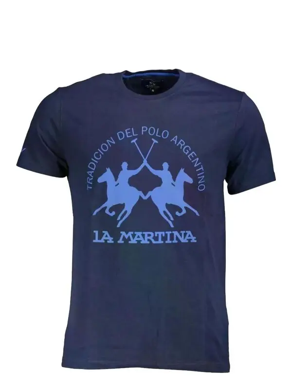 LA MARTINA Logo-print T-shirt - Blue