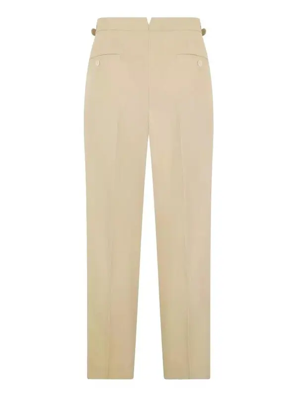 BOSS Pleated Straight-leg Trousers - Neutrals