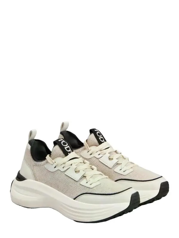 TOD'S Panelled Lace-up Sneakers - Grey