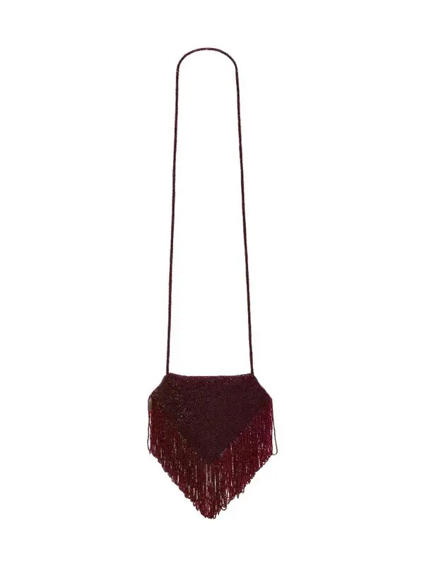 Victoria Beckham Manhattan Beaded Clutch Bag - Red
