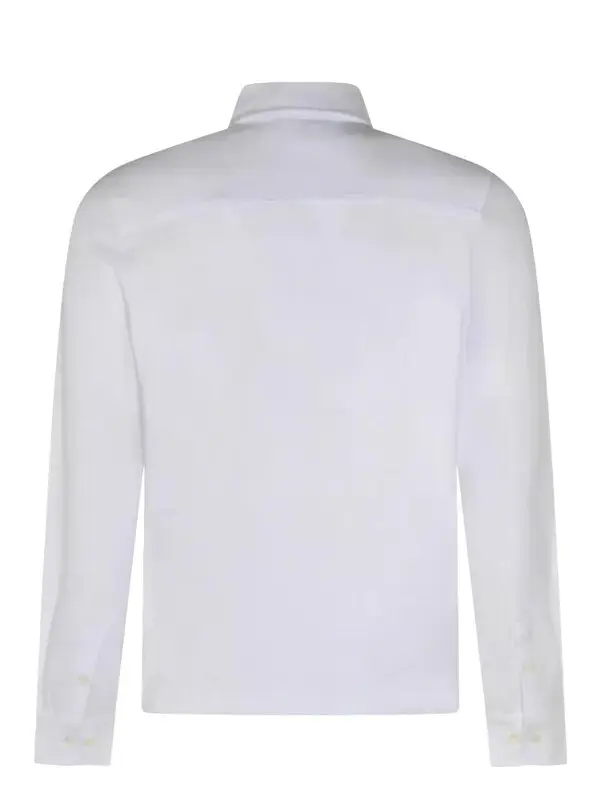 K-WAY Long-sleeve Button-down Cotton Shirt - White