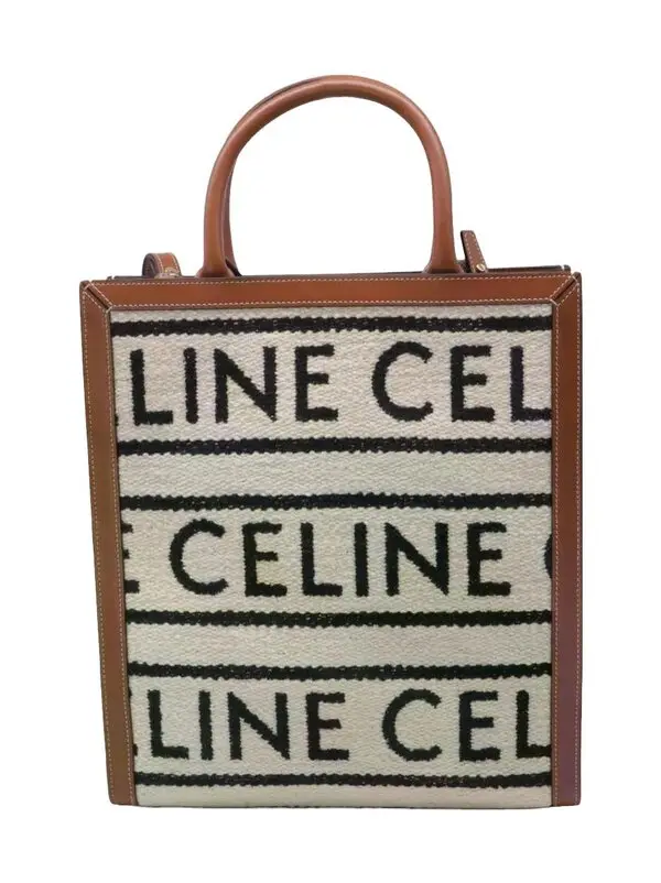 Celine Cabas Logo-print Tote Bag - Neutrals