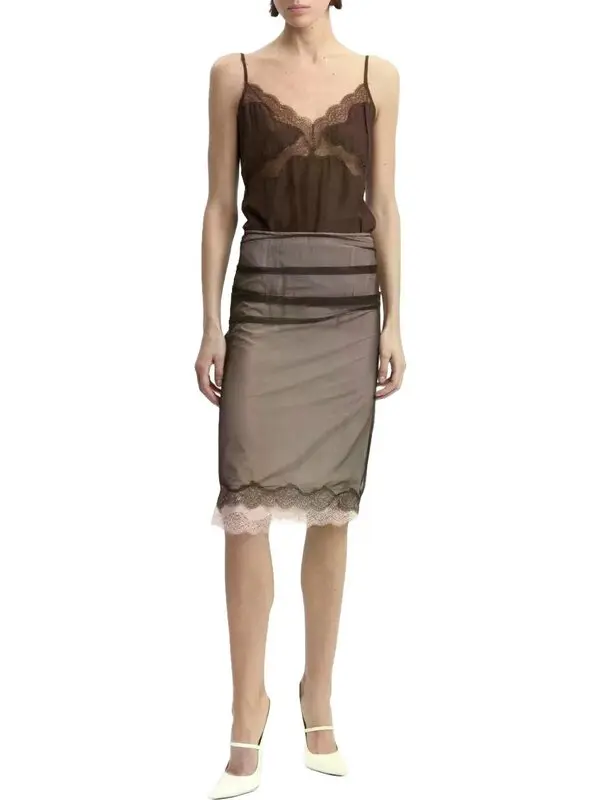 16Arlington Hedda Midi Skirt - Brown