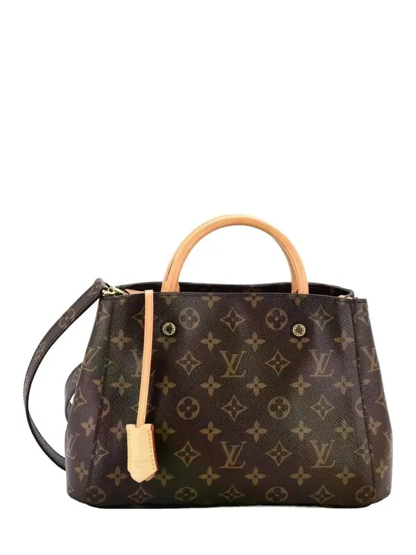 LOUIS VUITTON Montaigne Handbag Monogram Canvas Bb Satchel - Brown