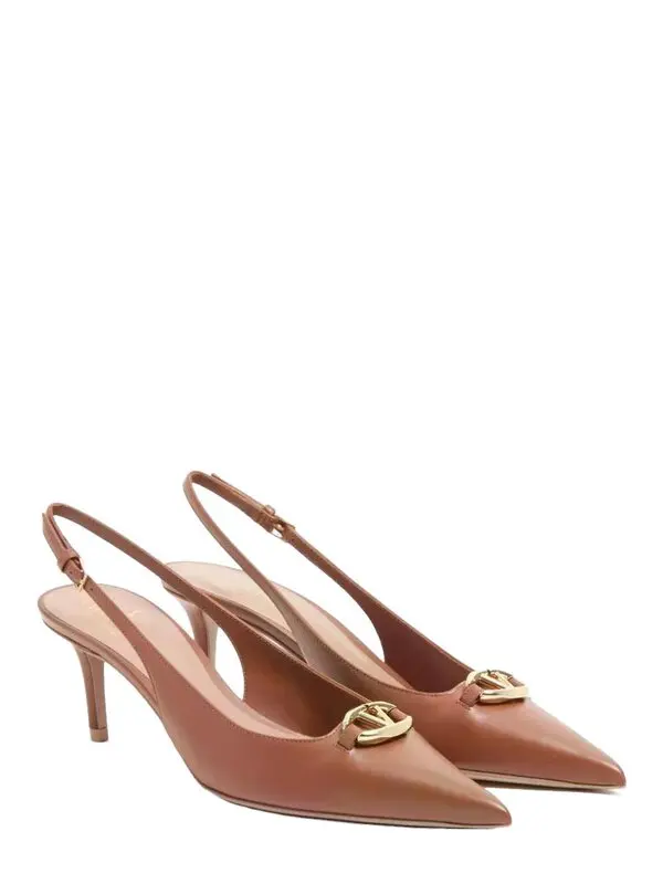 Valentino Garavani Vlogo Slingback Pumps - Brown