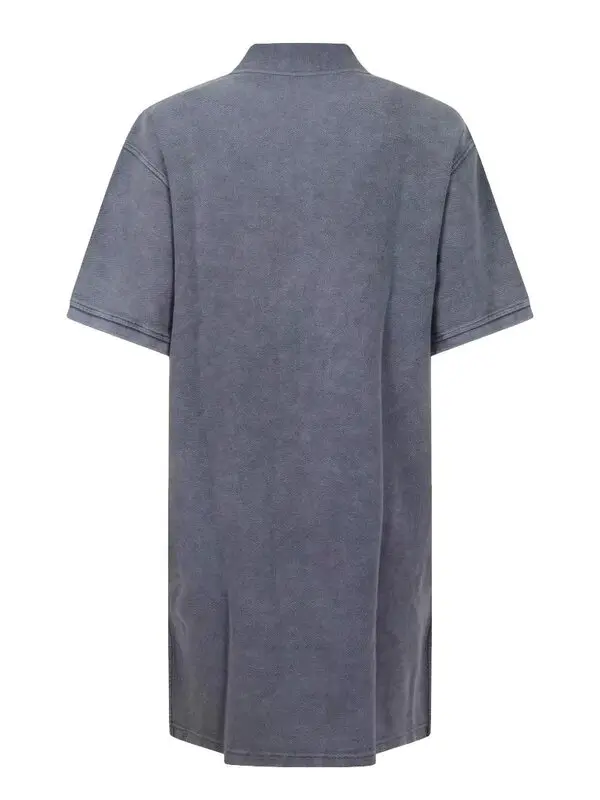Alexander Wang Logo-embroidered Piqué Mini Dress - Grey