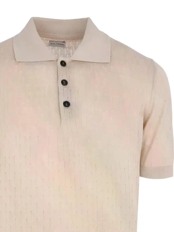 Pal Zileri Open-knit Cotton Polo Shirt - Neutrals