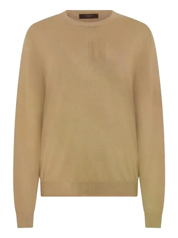 SLOWEAR Fine-knit Crew Neck Sweater - Neutrals