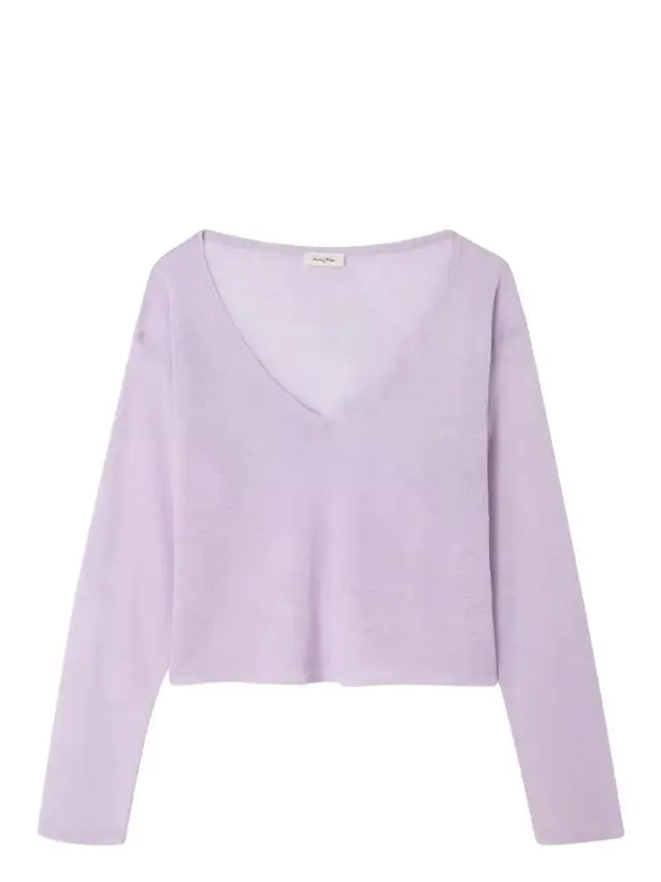 American Vintage V-neck Sweater - Purple