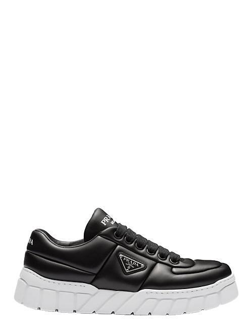 Prada Padded Leather Low-top Trainers - Black