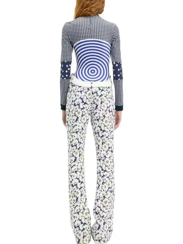 JEAN PAUL GAULTIER Long-sleeve Gingham Top - Blue