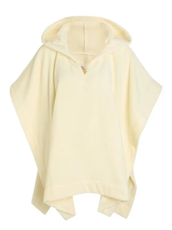 Lisa Marie Fernandez Hooded Terry Beach Poncho - Cream