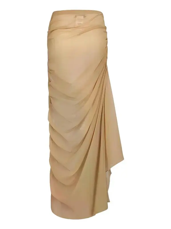 Giuseppe Di Morabito Draped Silk Maxi Skirt - Neutrals